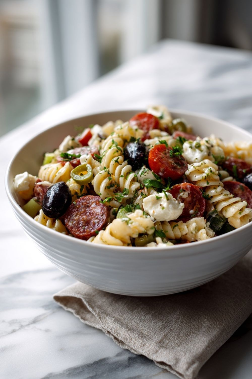 Easy Italian Sub Pasta Salad Recipe