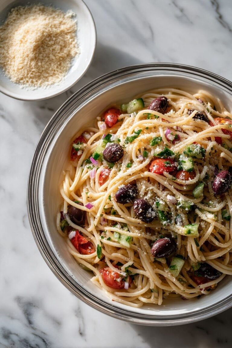 Spaghetti Salad With Italian Dressing And Salad Supreme